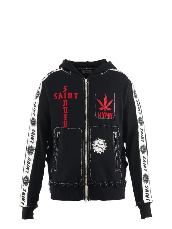 SAINT MXXXXXX X A Love Movement Zip Hoodie - Black