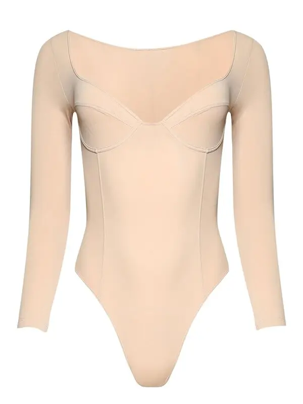 Vetements Decolette Bodysuit - Tan