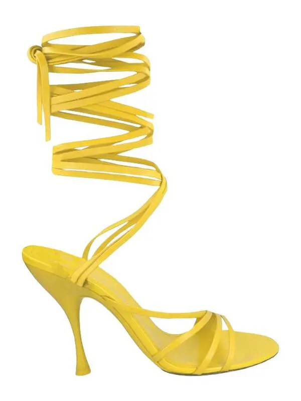 FERRAGAMO Victoria X5 Wrap Tie Sandal - Yellow