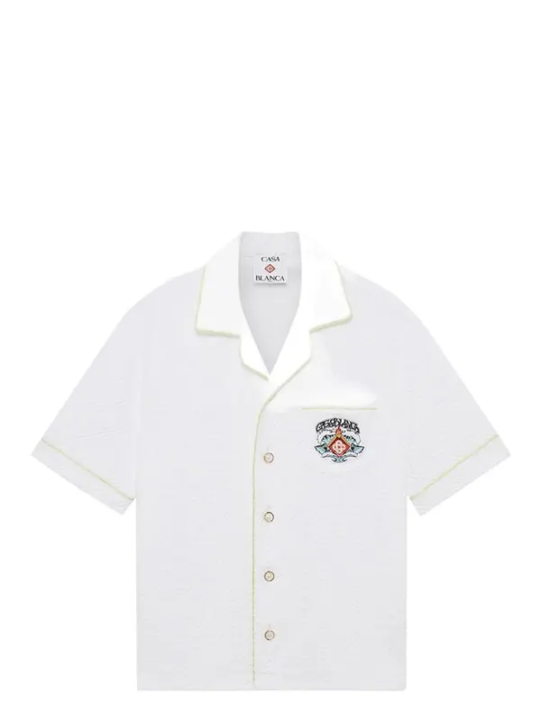 Casablanca Towelling Monogram Shirt - White
