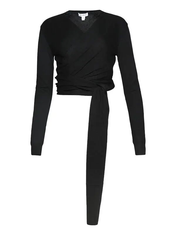 Alaïa Wrap Top - Black