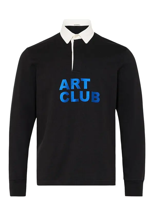 JW Anderson Art Club Rugby Polo - Black