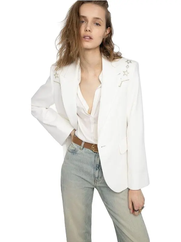 Zadig&Voltaire Vavy Embellished Blazer - White