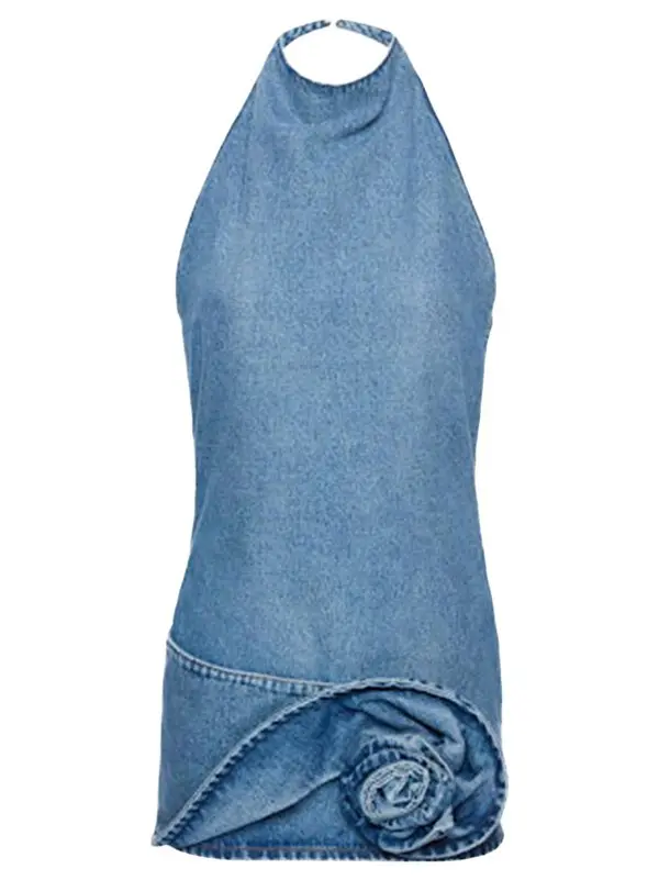 Magda Butrym Denim Mini Dress - Blue