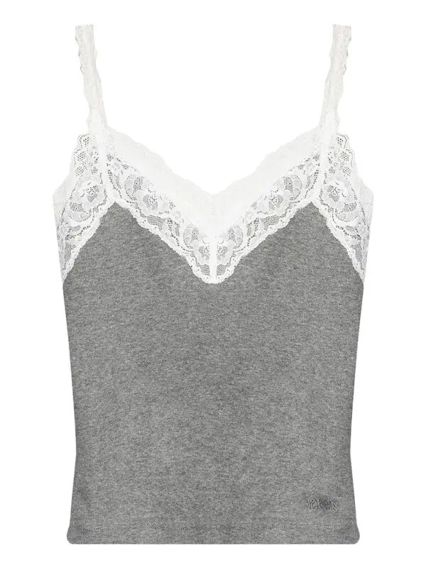 Vetements Lace Tank Top - Grey