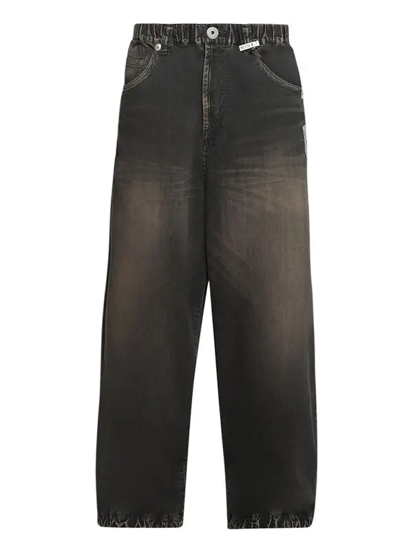 Mihara Yasuhiro Light Wide Jeans - Black