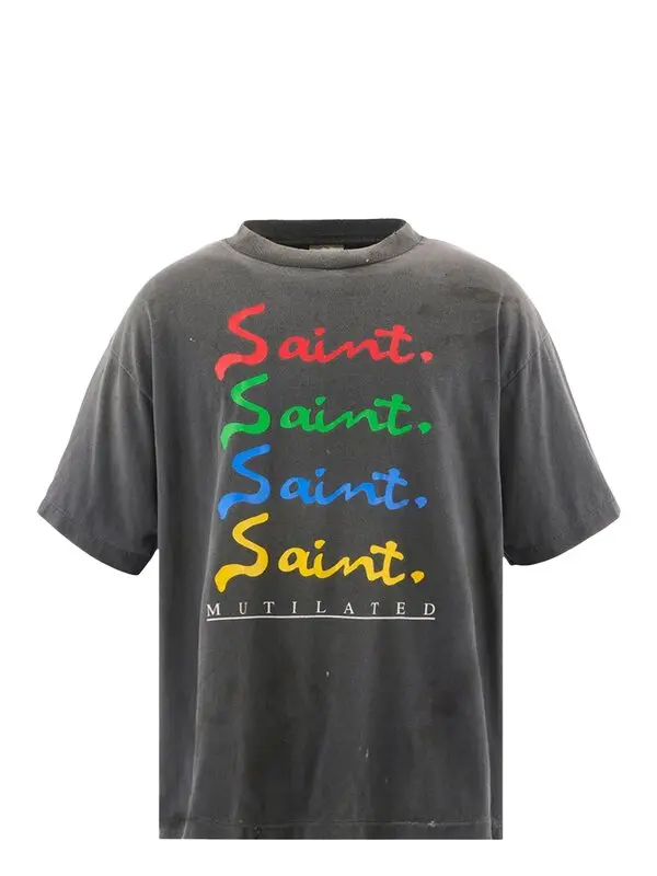 SAINT MXXXXXX Mulated Short-sleeve Tee - Black