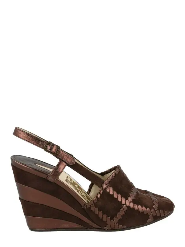 FERRAGAMO Arlequin Slingback - Brown