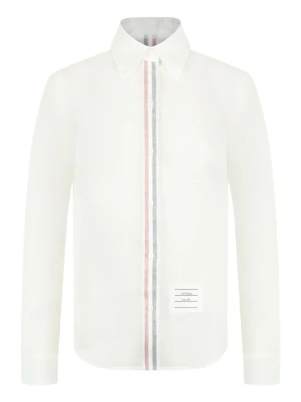 Thom Browne Classic Silk Organza Shirt - White