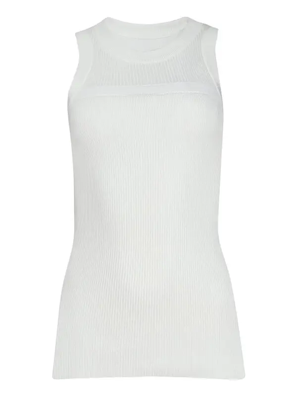Sacai Knit Tank Top - White