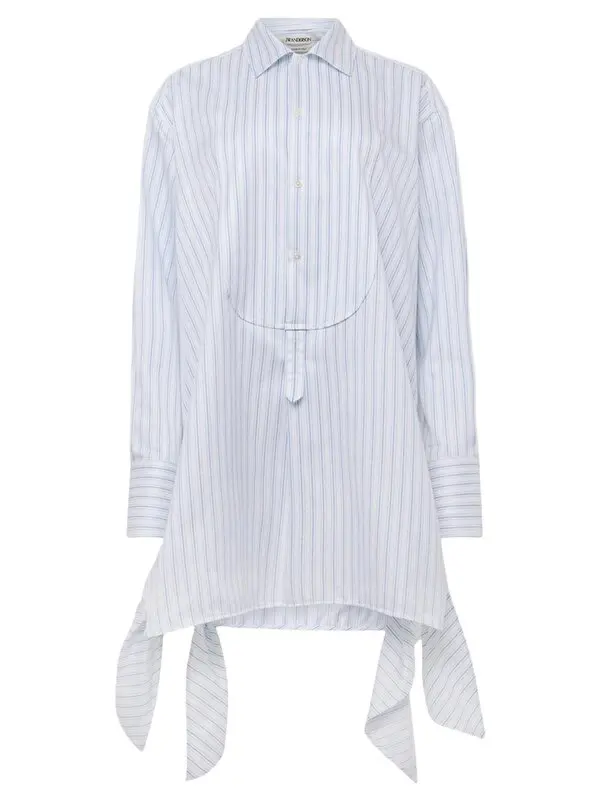 JW Anderson Side Knot Shirt Dress - White