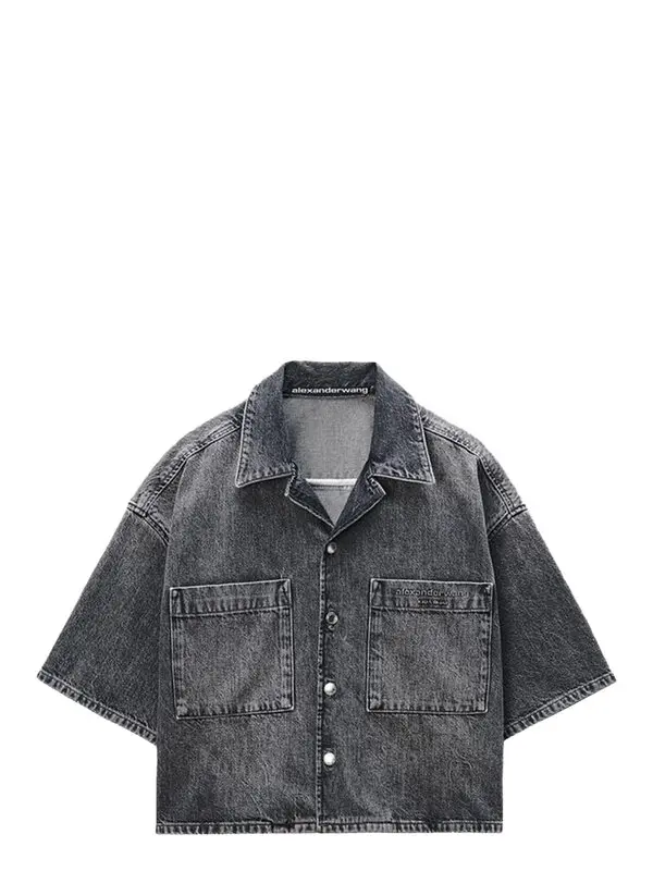 Alexander Wang Cropped Shirt - Grey