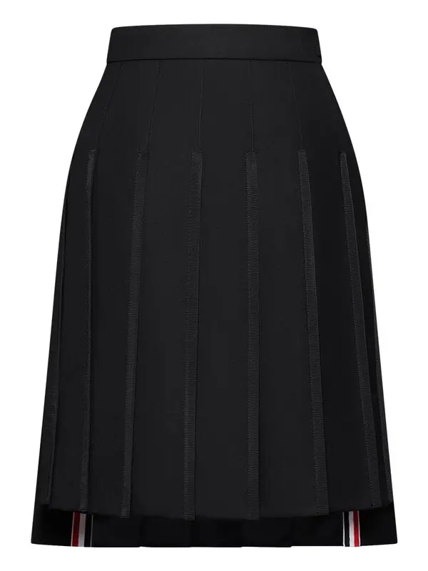 Thom Browne Super 120’s Twill Pleated Skirt - Black