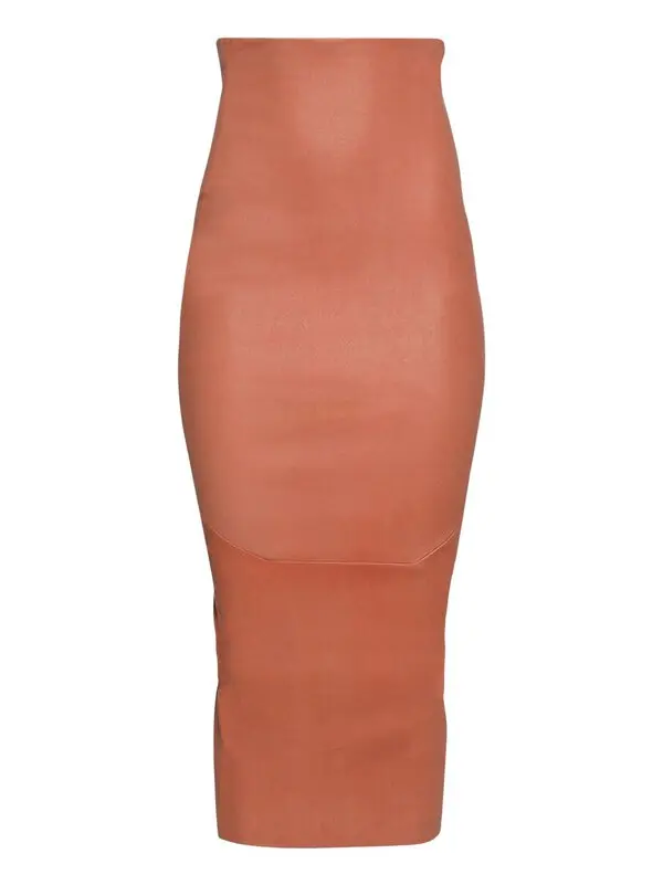 Rick Owens Calf Dirt Pillar Skirt - Pink
