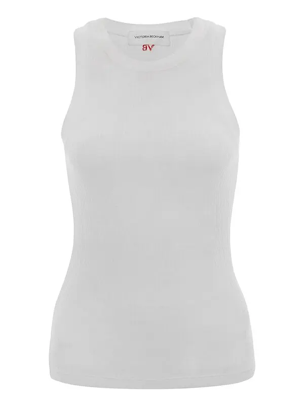 Victoria Beckham Ribbed Tank - White