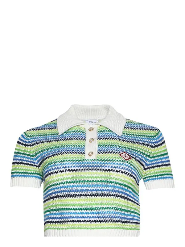Casablanca Striped Polo Shirt - Multicolor
