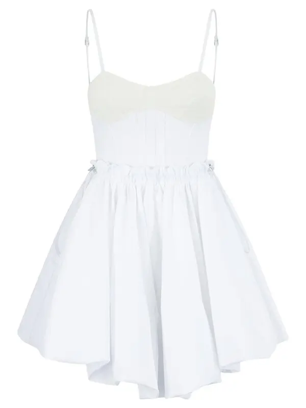 Attico Mini Dress Cotton Stretch - White