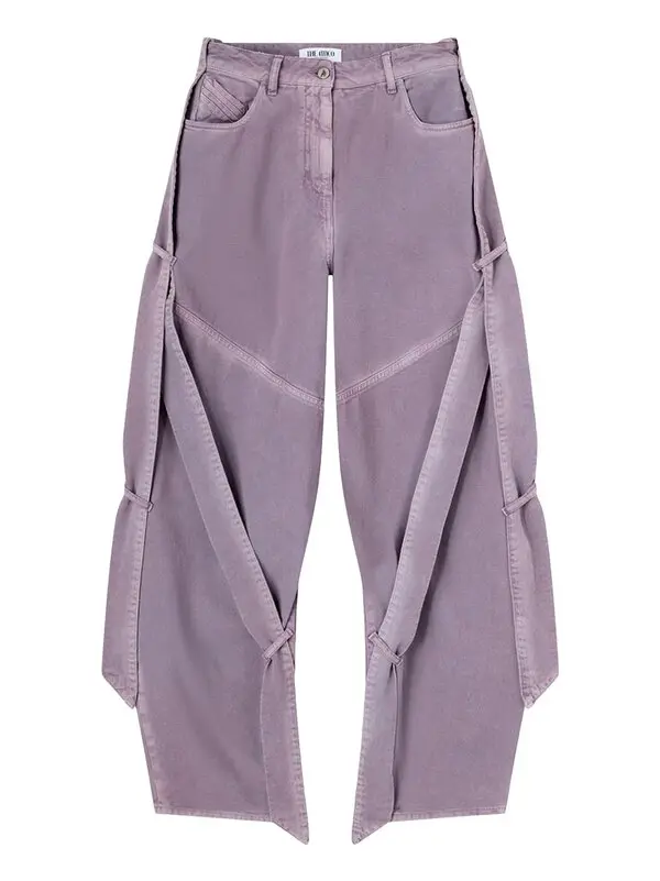 Attico Cotton Gabardine Long Pant - Pink