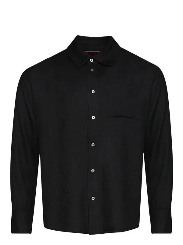 THE ELDER STATESMAN Pashmina Big Shirt - Black