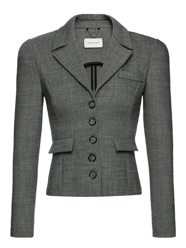 Magda Butrym Long Sleeve Blazer - Grey