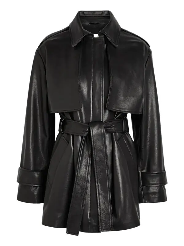 Nour Hammour Priya Belted Jacket - Black