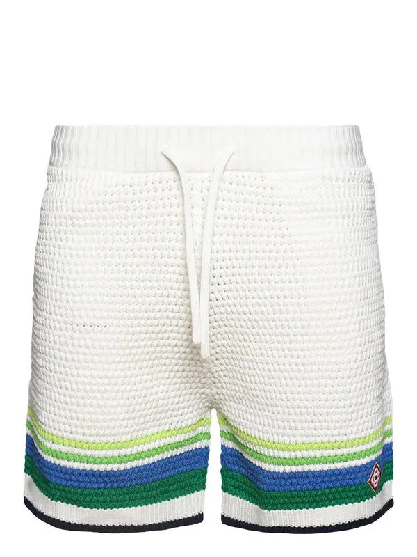Casablanca Stripe Knit Short - White