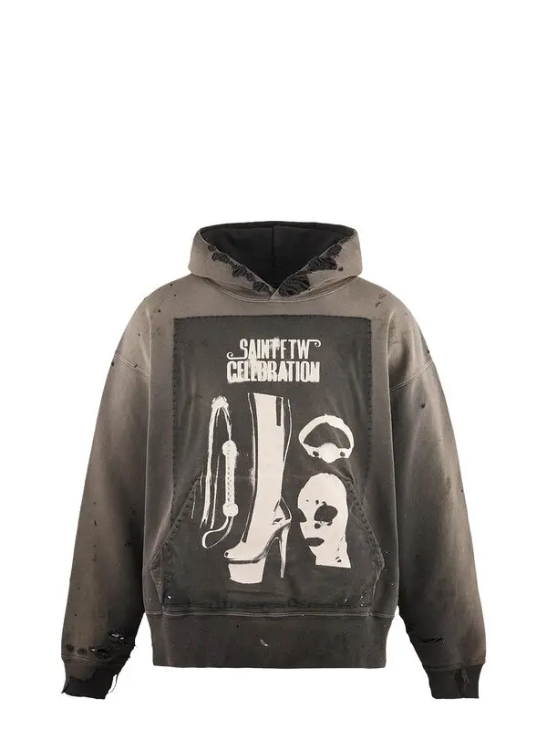 SAINT MXXXXXX Celebration Hoodie - Black