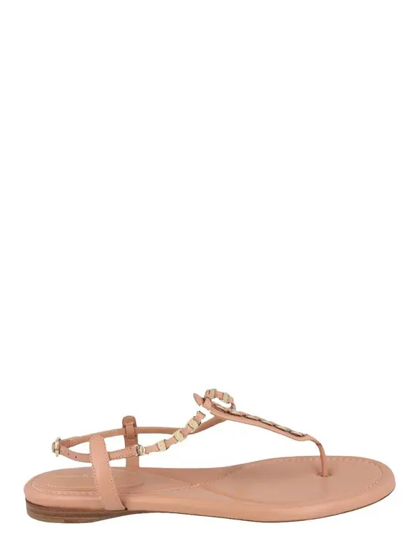 FERRAGAMO Wmns Tahiti Chain T-strap Sandal - Pink