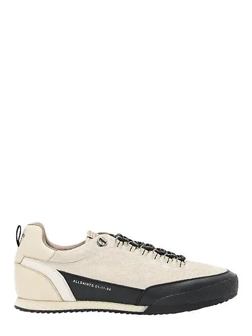 ALLSAINTS Harri Suede Trainers - Chalk White/bl