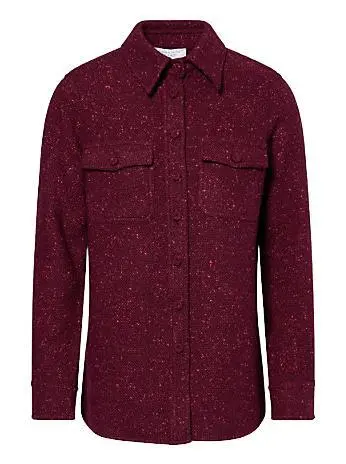 Gabriela Hearst Wool And Cashmere Shirt - Bordeaux Fuchsia