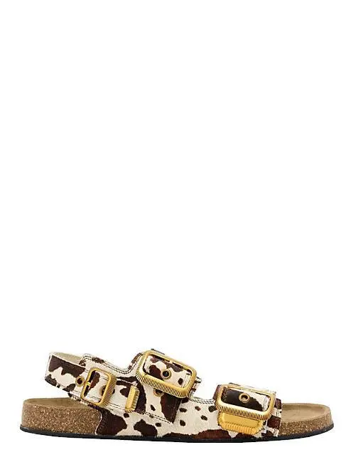 ALLSAINTS Staffa Cow-print Leather Sandals - Cow Print