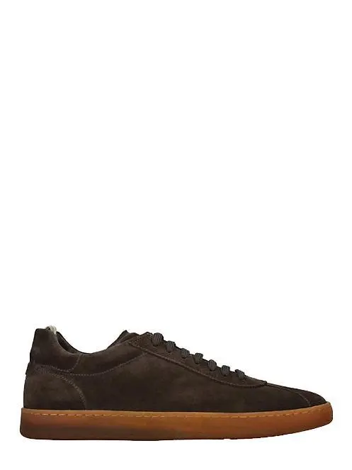 Officine Creative Halo Suede Trainers - Dark Brown