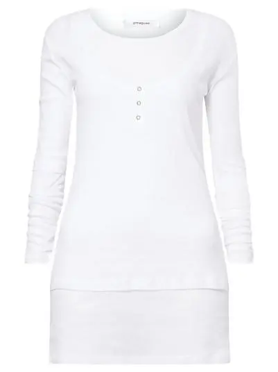 Gimaguas Gemma Layered Cotton Mini Dress - White