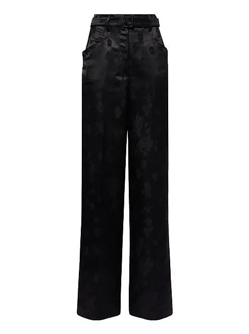 Gabriela Hearst Norman Wide-leg Silk Trousers - Black