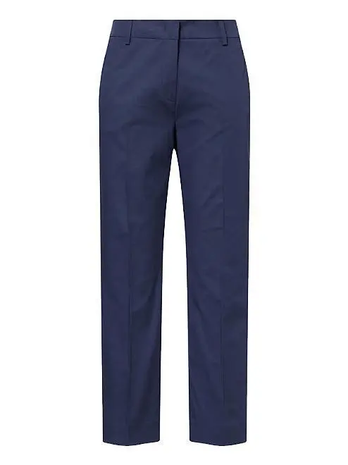 Max Mara Cropped Cigarette Trousers - Navy