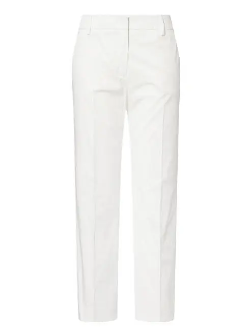 Max Mara Cropped Cigarette Trousers - White