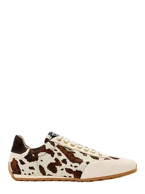 ALLSAINTS Liam Cow-print Suede Trainers - Cow Print