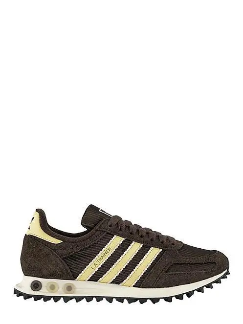 Adidas La Trainer Og Woven And Suede Trainers - Dark Brown Almost Ye