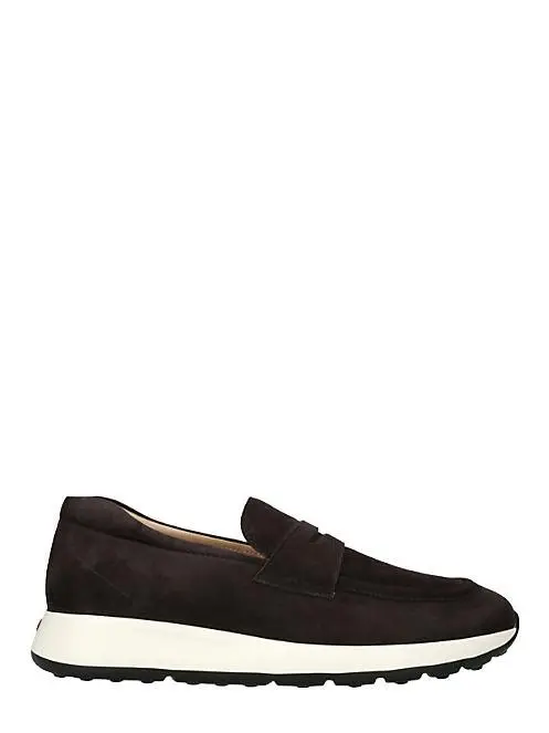 TOD'S Suede Loafer - Dark Brown