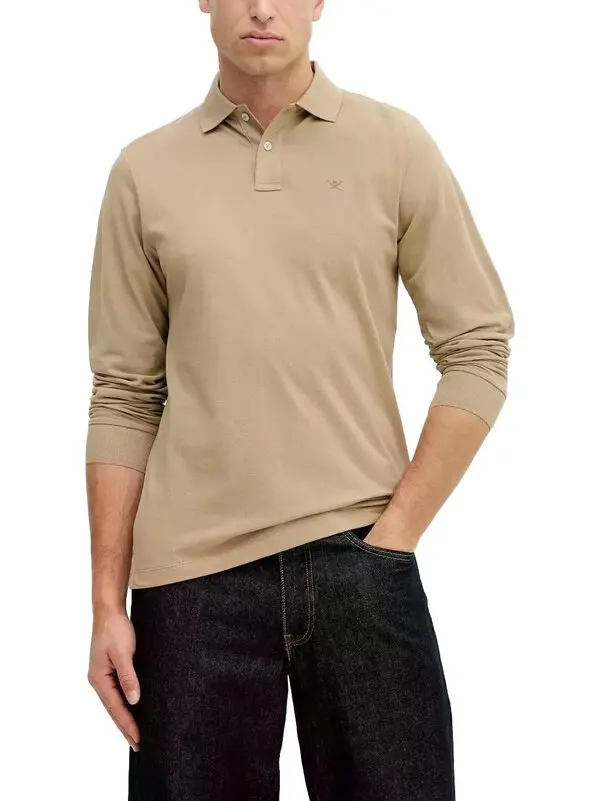 HACKETT Long-sleeve Polo Shirt - Neutrals