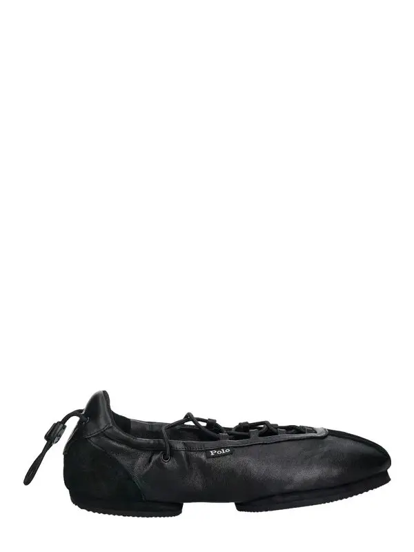 Polo Ralph Lauren Lace-up Ballerinas - Black