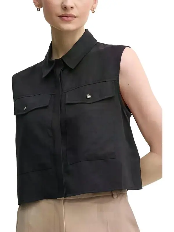 GAUDI Pocket Sleeveless Shirt - Black