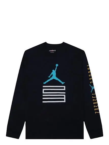 JORDAN Brooklyn Aj11 Graphic Long Sleeve Tee Shirt - Black