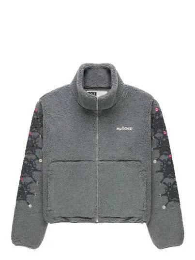 SP5DER Webstone Teddy Fleece Zip Up - Slate