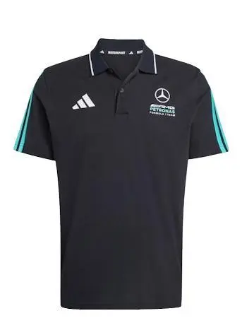 Adidas Mercedes Amg Petronas Formula 1 Team Dna Polo Shirt - Black Semi Mint Rush