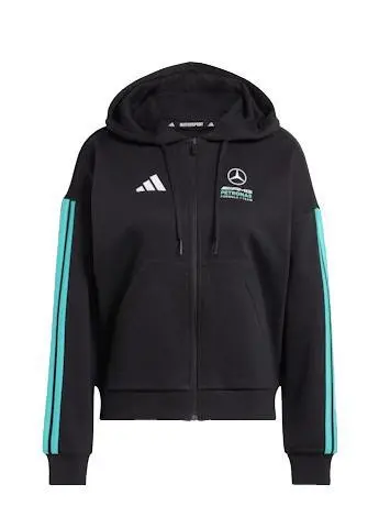 Adidas Mercedes Amg Petronas Formula 1 Team Dna Full Zip Hoodie - Black Semi Mint Rush
