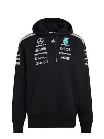 Adidas Mercedes Amg Petronas Formula 1 Team Driver Hooded Sweatshirt - Black