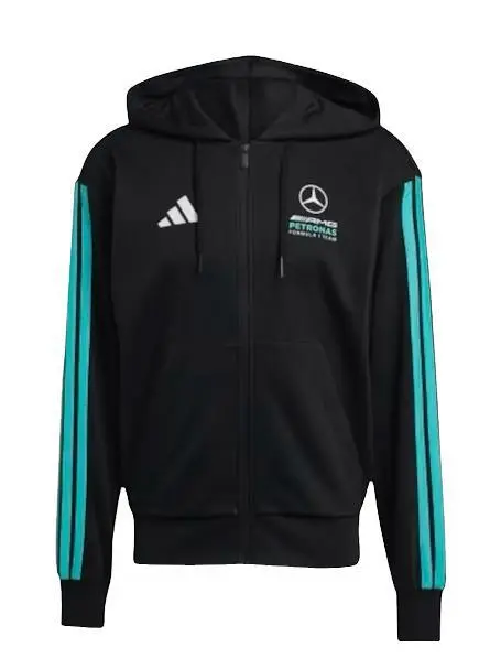 Adidas Mercedes Amg Petronas Formula 1 Team Dna Full Zip Hoodie - Black Semi Mint Rush