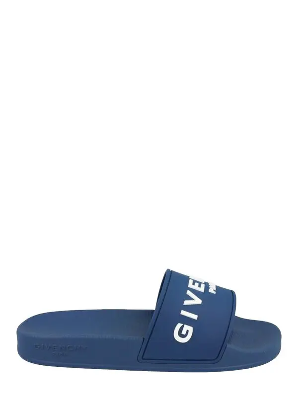 Givenchy Logo Signature Slides - Blue