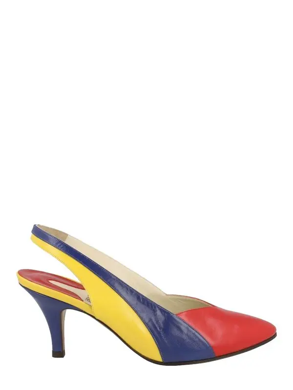 FERRAGAMO Partenope Archive Limited Edition 1980's Slingback Pumps - Red